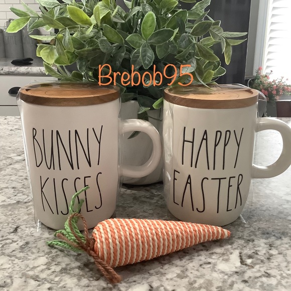 Rae Dunn | Kitchen | Rae Dunn Bunny Kisses Happy Easter Mugs With ...